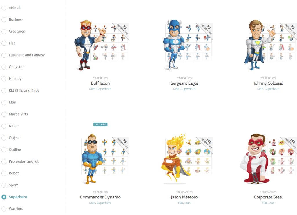 Vector Cartoon Character Ultimate Pack by GraphicMama: from A to Z