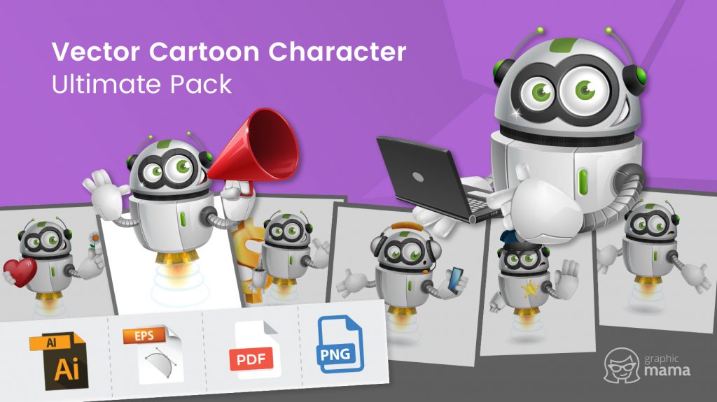 Vector Cartoon Character Ultimate Pack by GraphicMama: from A to Z