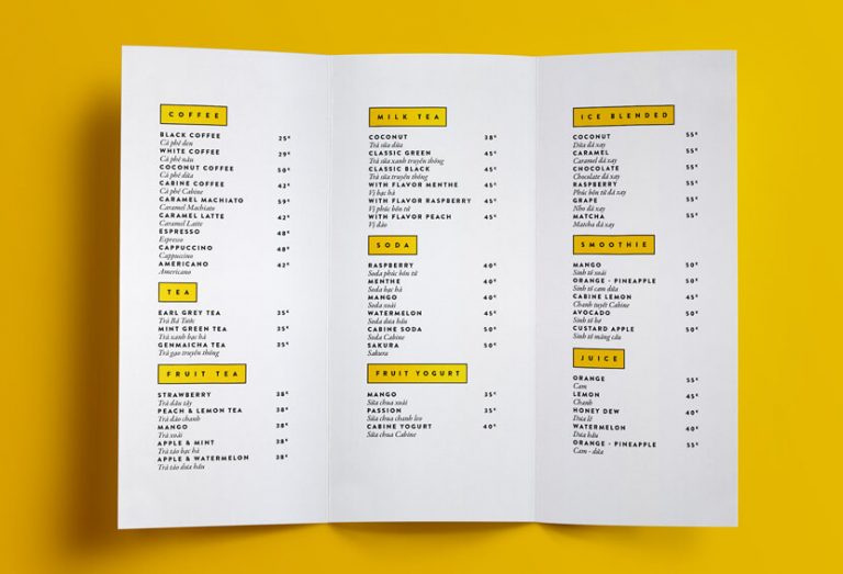 Creative Modern Menu Designs that Boost the Appetite