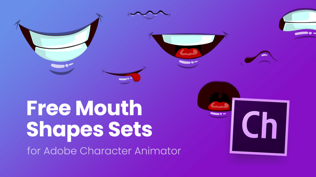 Free Mouth Shapes Sets for Adobe Character Animator by GraphicMama