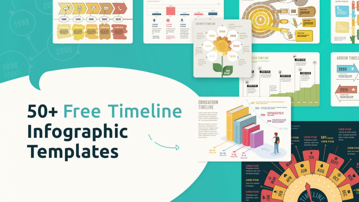 50 Free Timeline Infographic Templates for Time-Related Visuals