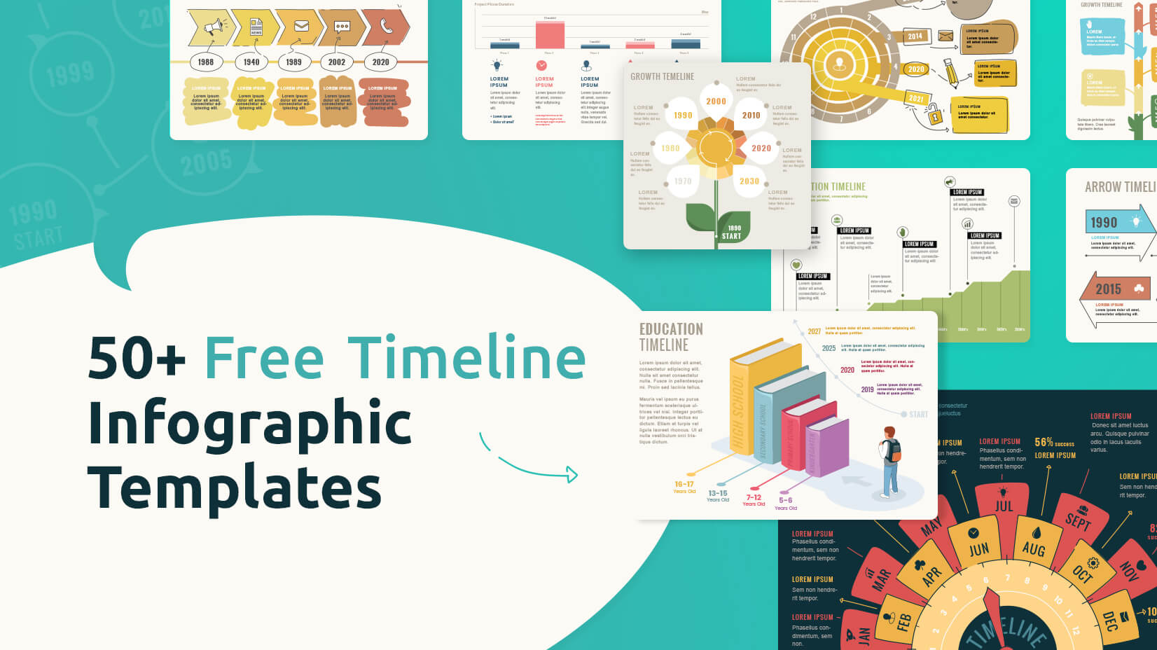 50 Free Timeline Infographic Templates Amazing Free Collection