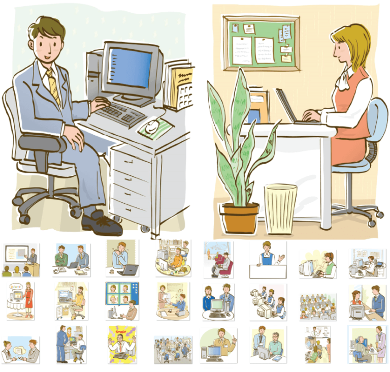50 Free Business Cartoon Illustrations For Your Presentations | GM Blog