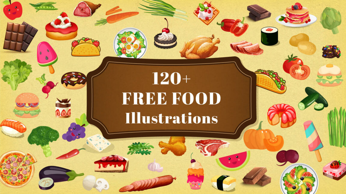 120+ Free Food Illustrations To Garnish Your Projects | GraphicMama