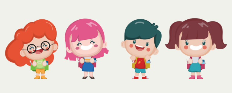 70 Free Cartoon Kid Characters To Bring Joy to the Design Project