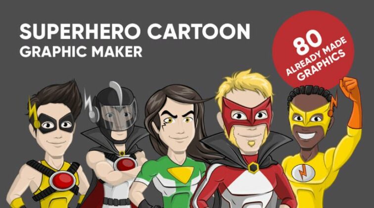 50 Free Cartoon Superhero Characters to Power Up Your Designs | GM Blog