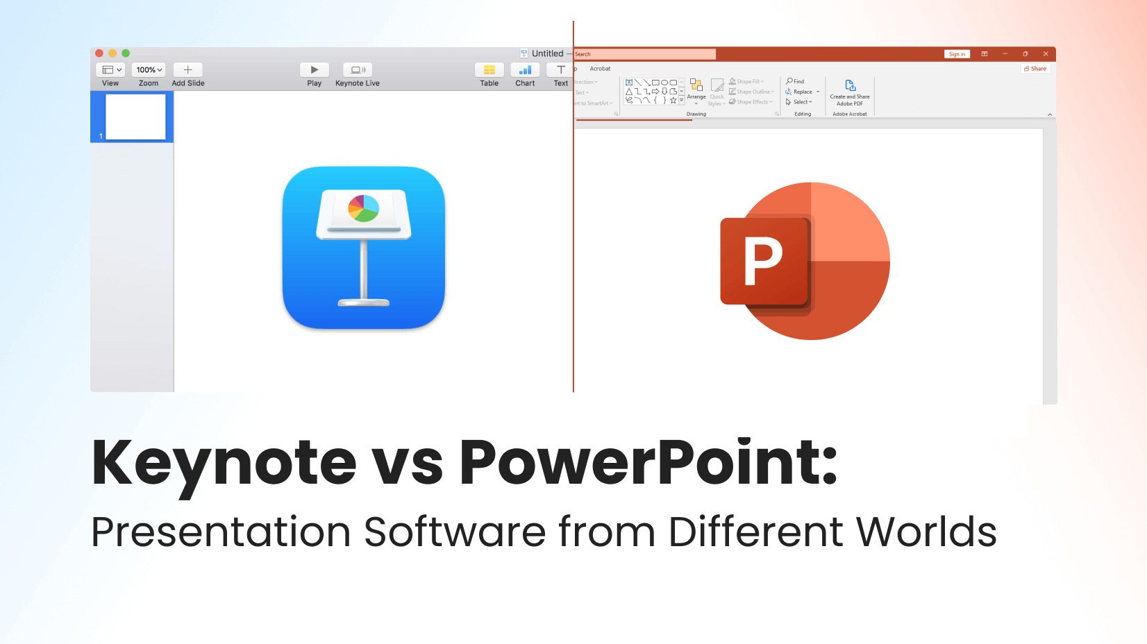 Keynote Vs PowerPoint Presentation Software From Different Worlds