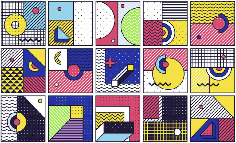 60+ Amazing Memphis Design Examples that Radiate Euphoria | GM Blog