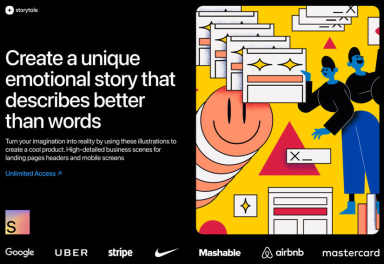 40+ Great Flat Design Examples with Outline Retro 70s Vibes | GM Blog