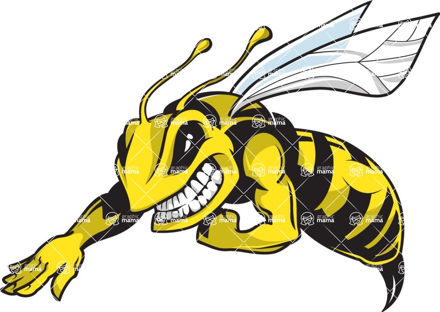108 Sport Logo Templates - Mega Bundle / Bee Mascot Design | GraphicMama