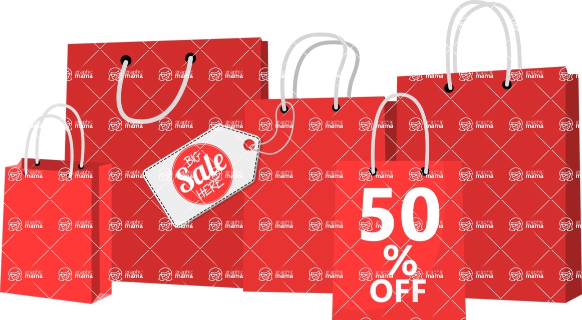 13 Free Sale Vectors Bundle / Sale Offer Shopping Bags | GraphicMama
