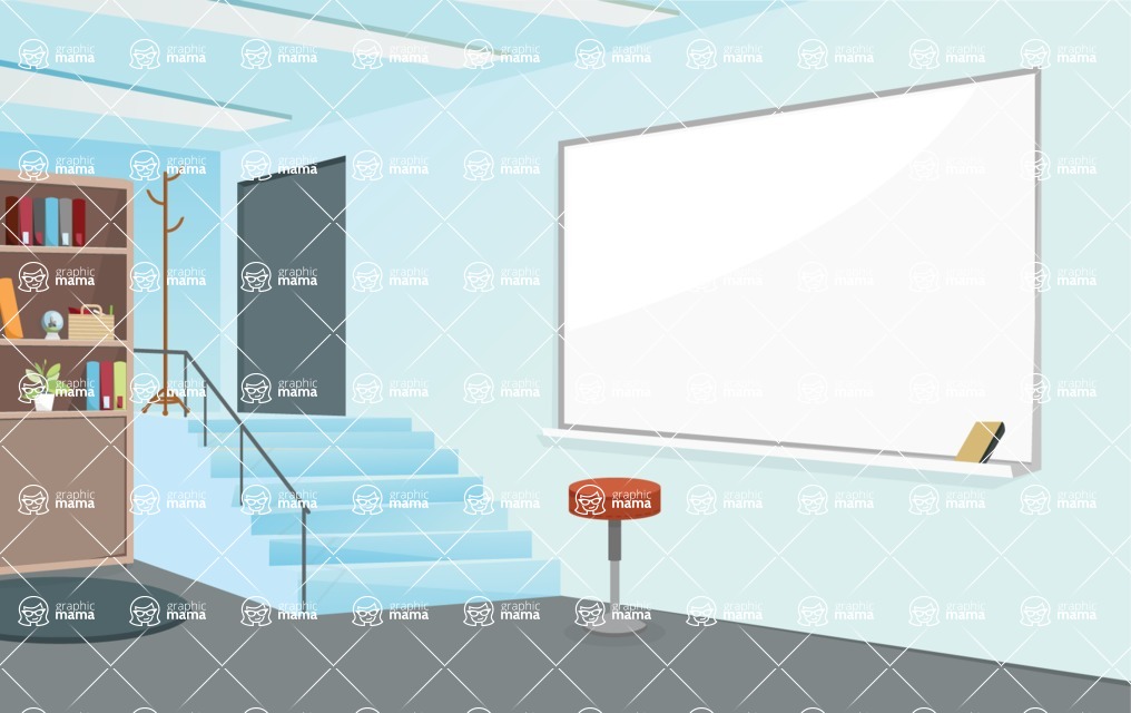 120 Room Backgrounds Vector Collection / Blue Presentation Room Vector ...