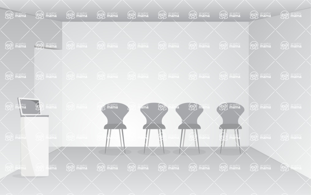 120 Room Backgrounds Vector Collection / Monochrome Conference Room ...