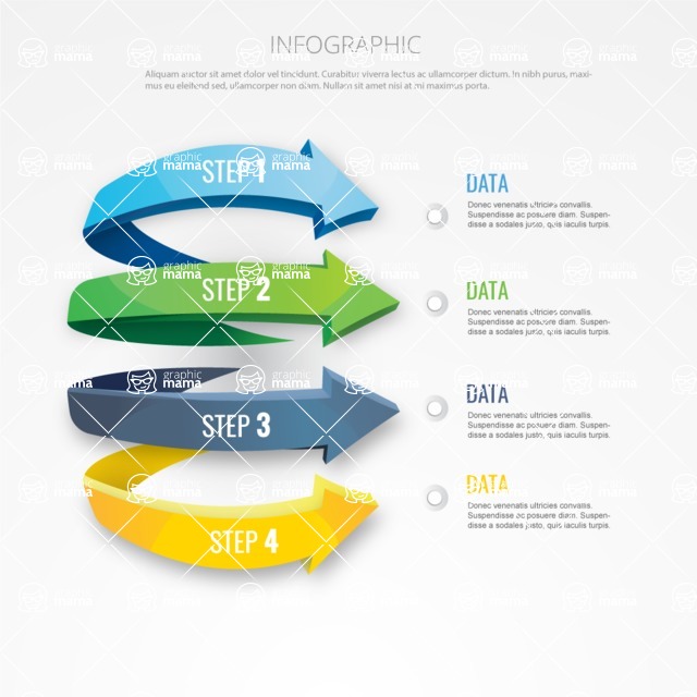 Vector Infographic Template with Four Data Placeholders | Infographic ...