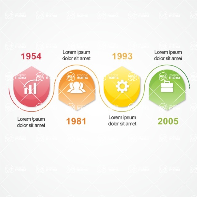 Bright Color Timeline Infographic Template Design | Infographic ...