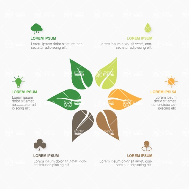 Floral Elements Infographic Template Vector Design | Infographic ...