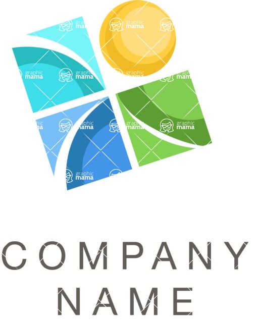 500+ Company Logo Templates Mega Bundle / Colorful Basic Shapes ...