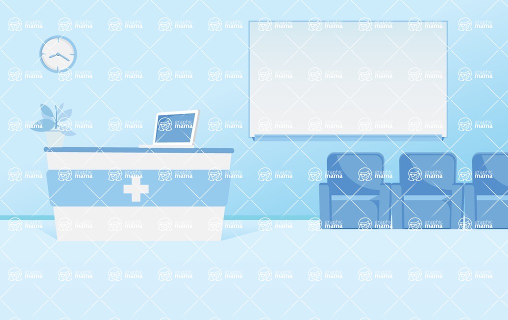 120 Room Backgrounds Vector Collection / Minimalistic Hospital ...