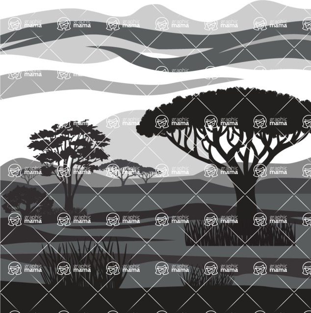 Vector Silhouettes Mega Bundle [1000+ Graphics] / Transparent Savannah ...