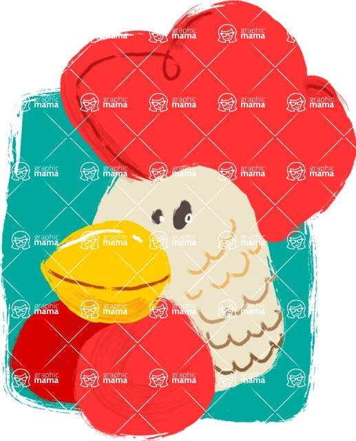 Cartoon Animal Clipart Bundle / Rooster Watercolor Avatar | GraphicMama