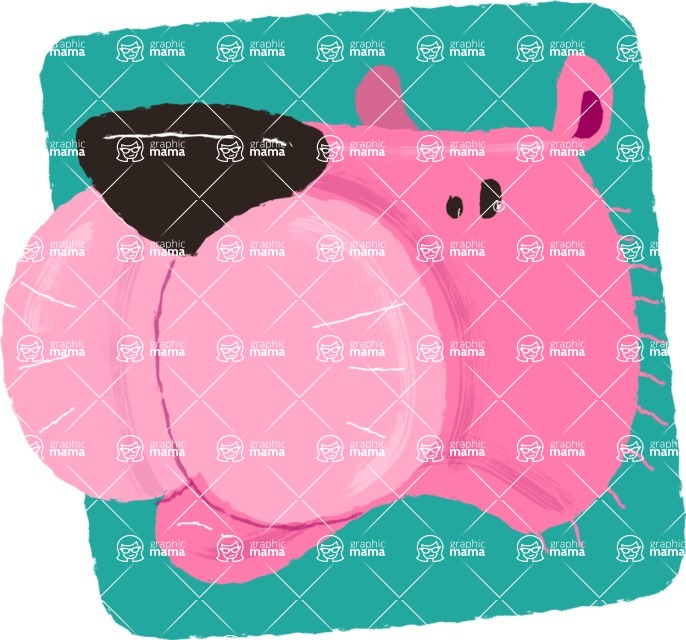 Cartoon Animal Clipart Bundle / Pink Panther Watercolor Avatar ...