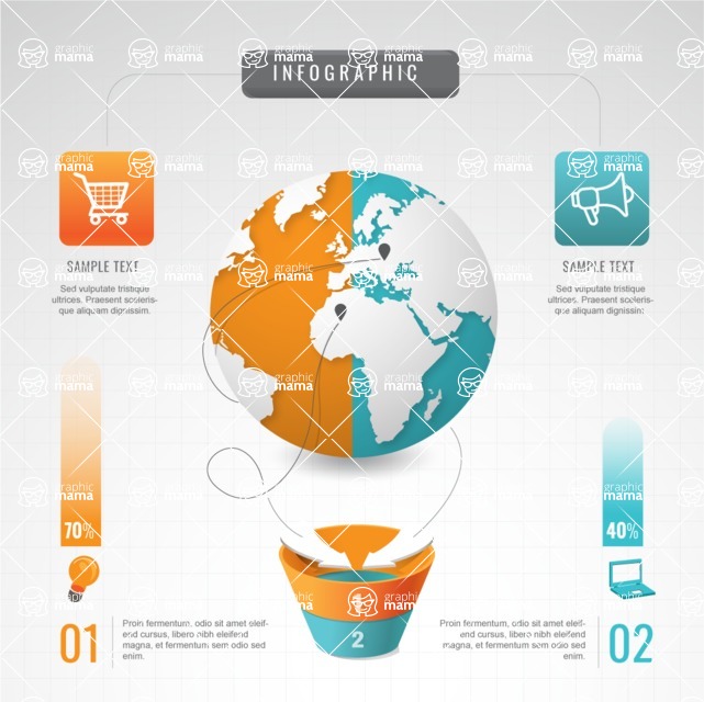 Corporate Globe Analysis Infographic Template | Infographic Template ...