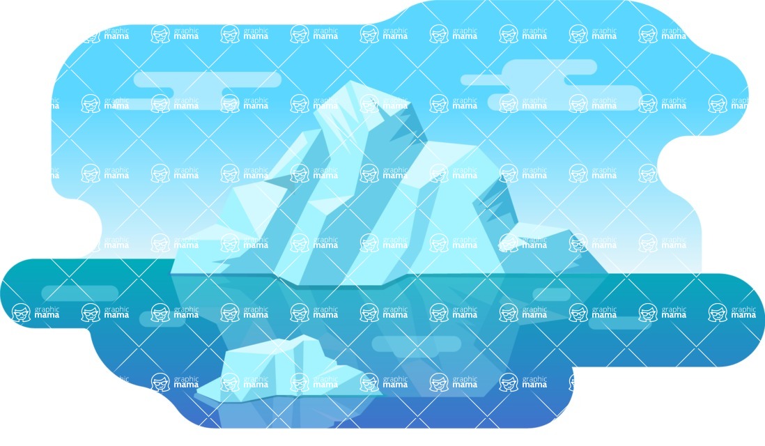 Vector Landscape Mega Bundle [241 Landscapes] / Colorful Glacier Vector ...