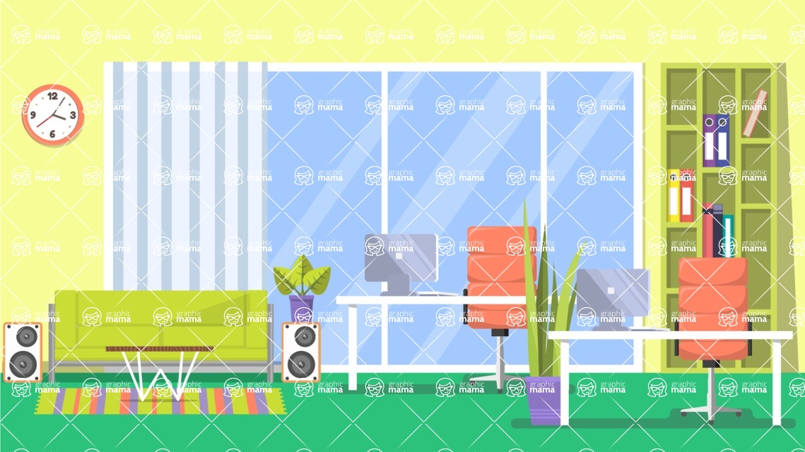 Vector Landscape Mega Bundle [241 Landscapes] / Colorful Office ...