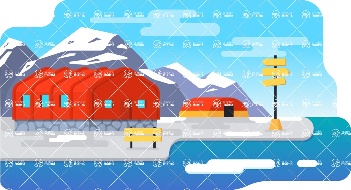 Vector Landscape Mega Bundle [241 Landscapes] / Colorful Alaska Vector ...