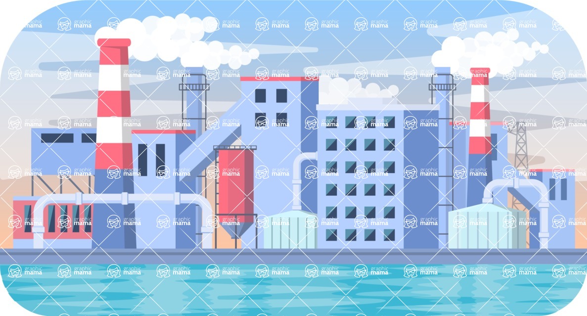 Vector Landscape Mega Bundle [241 Landscapes] / Vector Industrial City ...