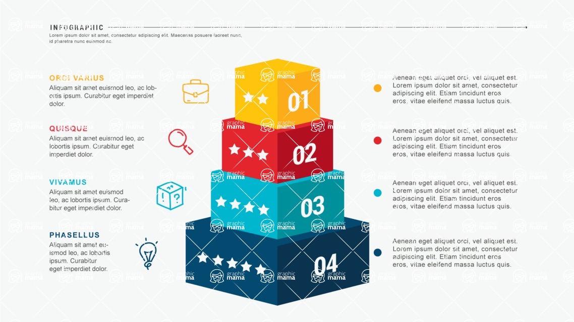 Ultimate Infographic Template Collection / 4 Cubes Infographic Template ...