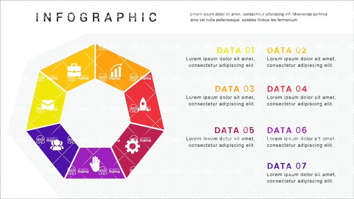 Ultimate Infographic Template Collection / 7 Options Heptagon ...