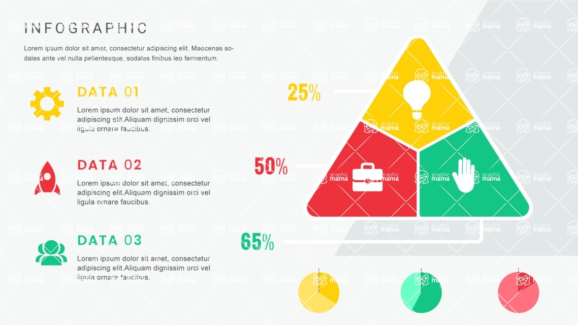 Ultimate Infographic Template Collection / 3 Options Triangle ...
