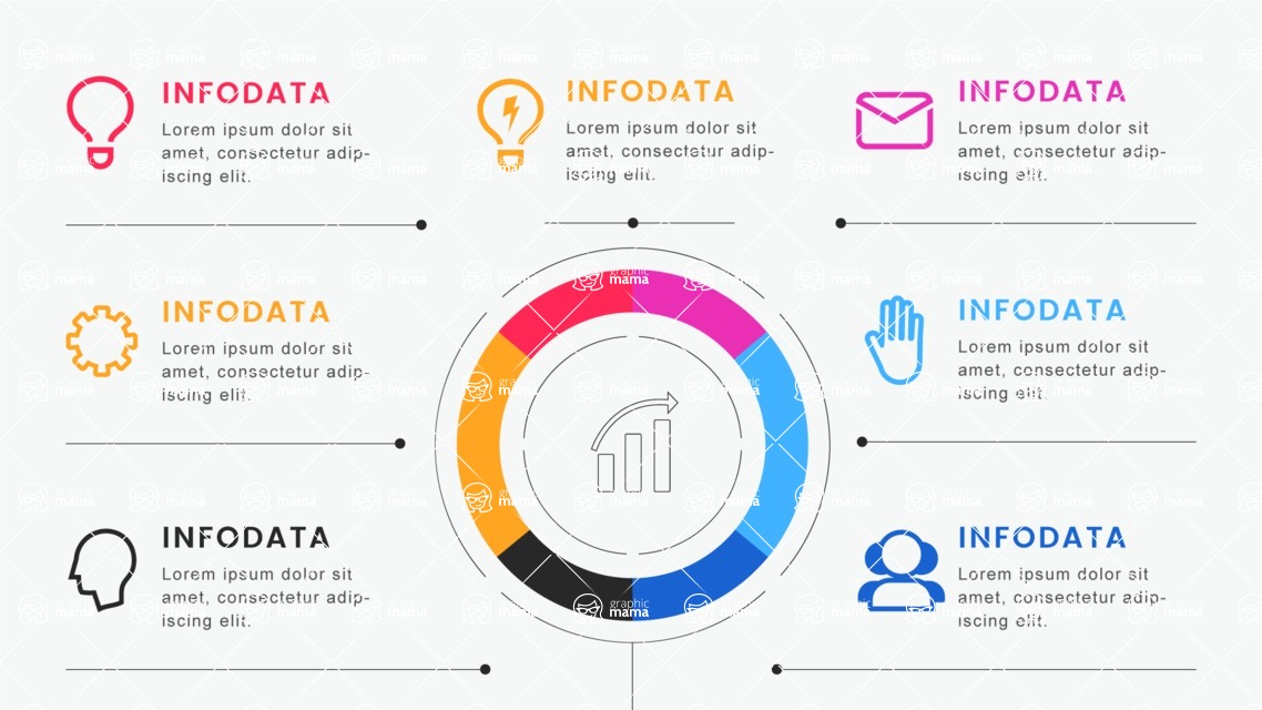 Ultimate Infographic Template Collection / 6 Data Circle Business ...