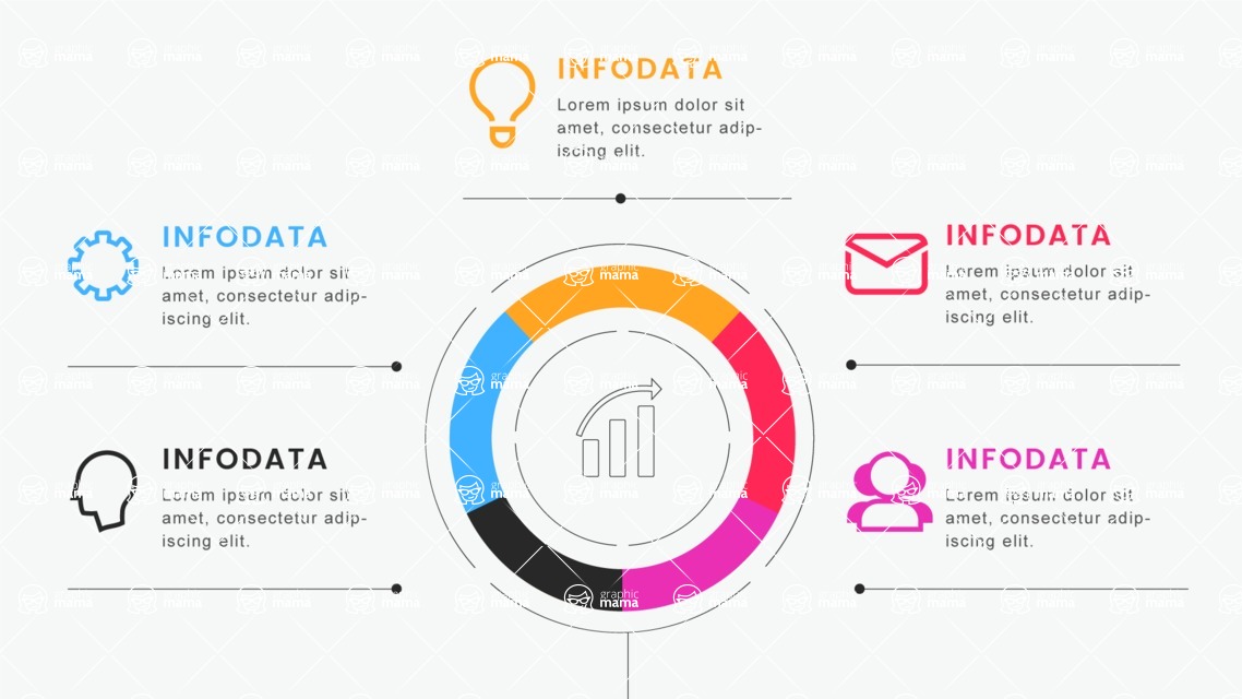 Ultimate Infographic Template Collection / 5 Data Circle Business ...