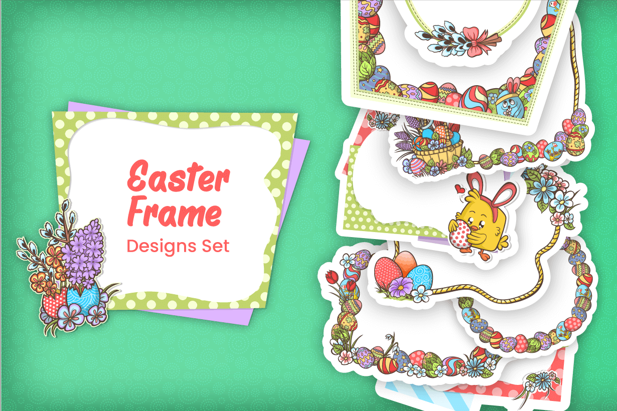 10 Vector Easter Frames | GraphicMama