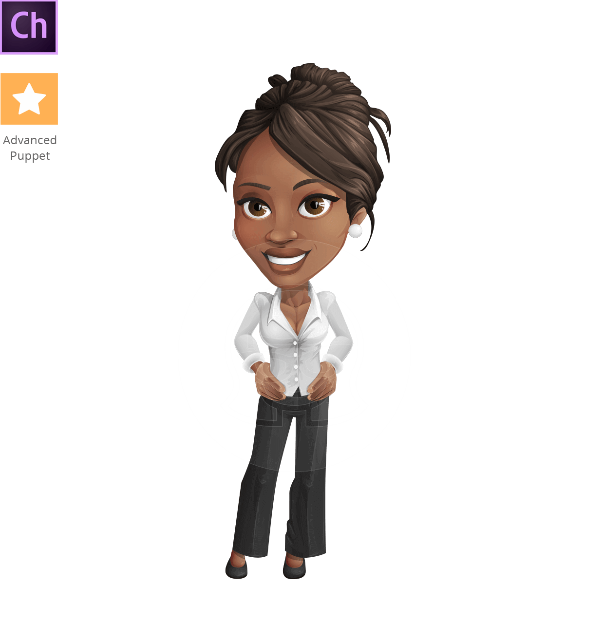 Chloe as Miss Profit Character Animator Puppet | GraphicMama