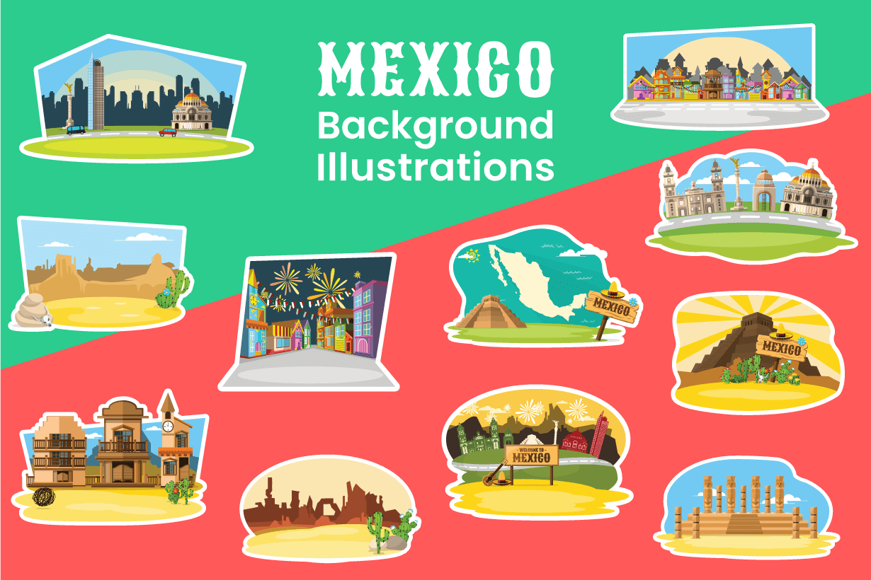11 Mexico Background Illustrations Bundle | GraphicMama