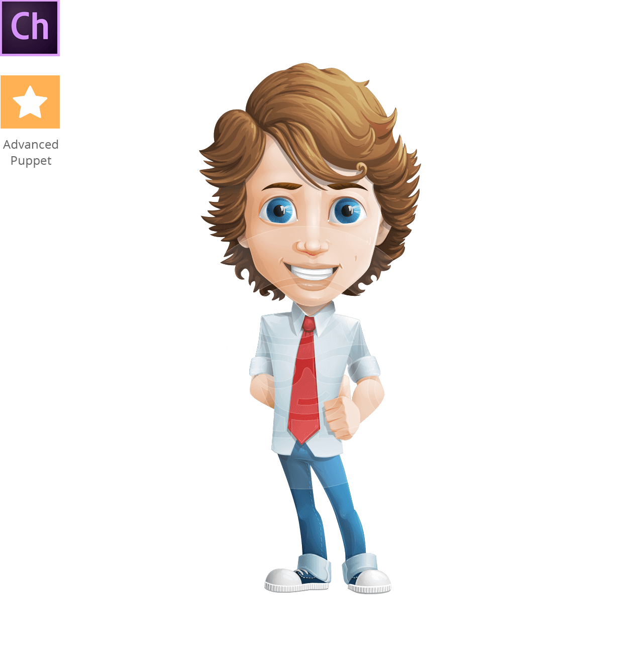 Young Business Boy Adobe Character Animator Puppet | GraphicMama