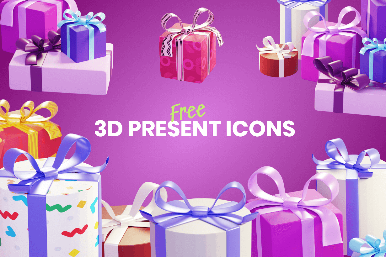 Free 3D Present Icons Pack | GraphicMama