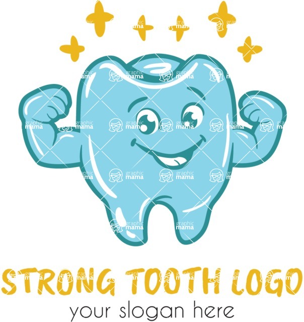 Free Strong Tooth Logo Template | GraphicMama