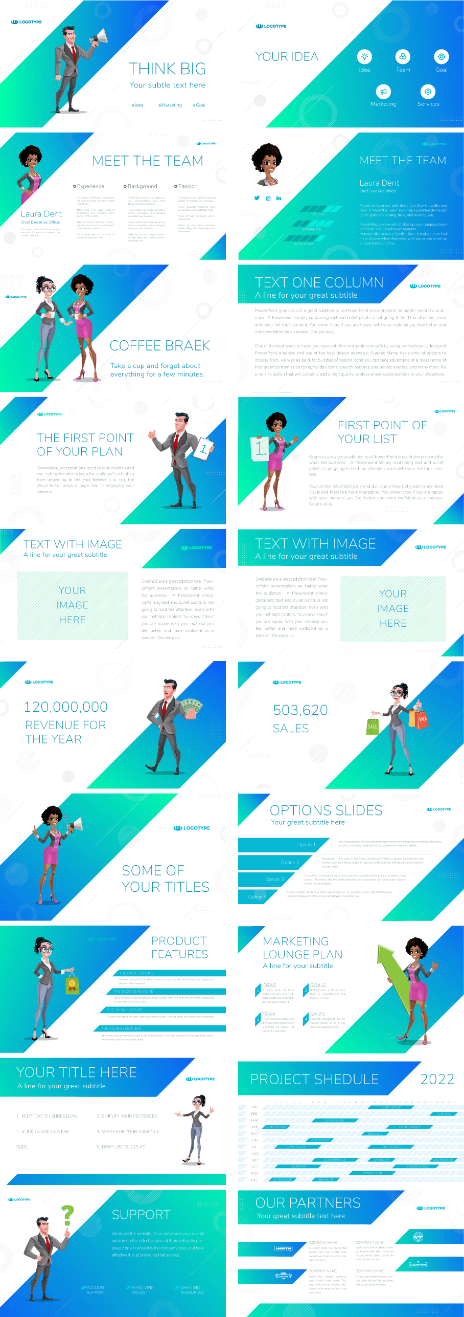 Multipurpose Modern Presentation Template [60 PowerPoint Slides ...