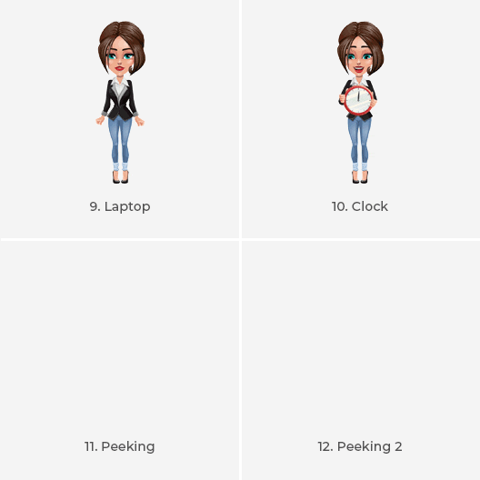 Elegant Businesswoman Animated GIFs Collection | GraphicMama