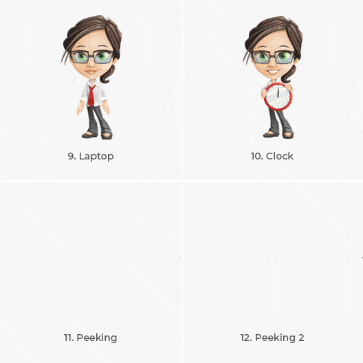 12 Little Business Girl Animated GIFs Collection | GraphicMama