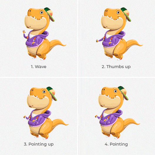 Yellow Dinosaur Animated GIFs Collection | GraphicMama