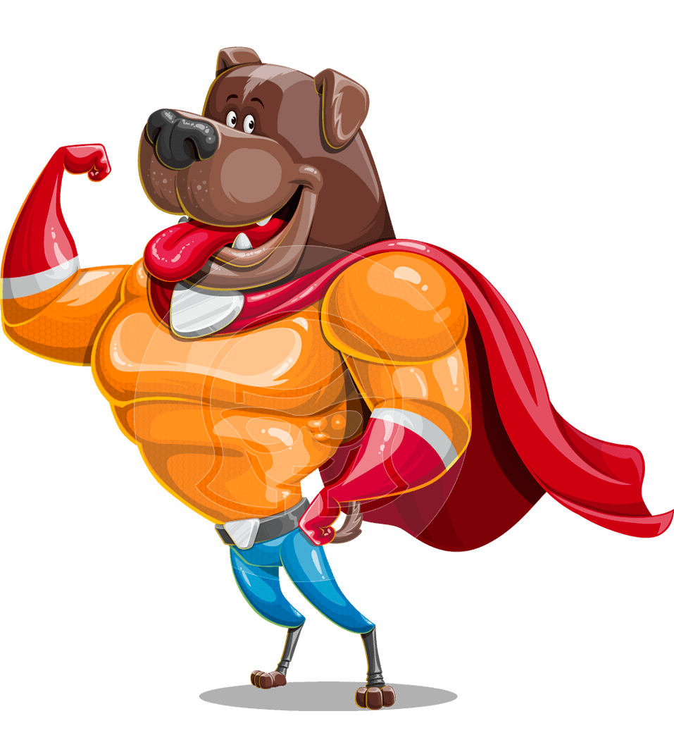 Super Dog Cartoon Character Set GraphicMama